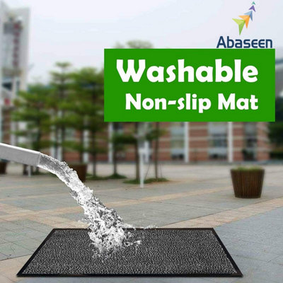 Abaseen Grey 60x80 cm Door Mat Heavy Duty Indoor Outdoor