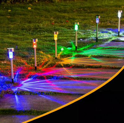 Abaseen Solar Garden LED Pack Of 10 Lights Premium Stainless Steel ...