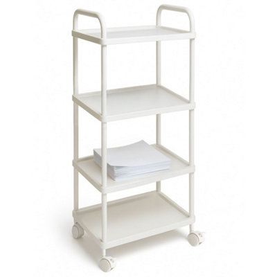 ABBAWARE 4 TIER STORAGE TROLLEY TRAYS, SERVING CARTS, PLASTIC CARTS ...