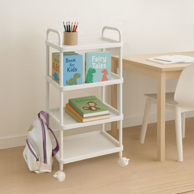 ABBAWARE 4 TIER STORAGE TROLLEY TRAYS, SERVING CARTS, PLASTIC CARTS ...