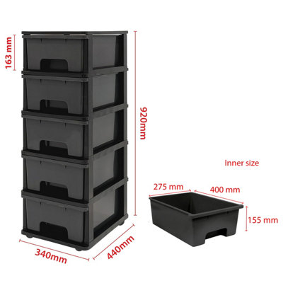 ABBAware Plastic Drawers Storage Unit, With Wheels , Storage Drawers ...