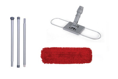 Abbey 40 Centimetre Red Sweeper Mop Kit with Handle and Frame. Ideal to ...