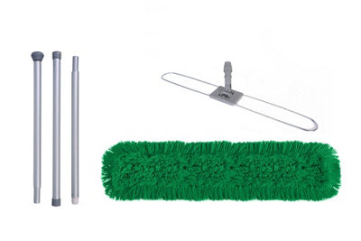 Abbey 60 Centimetre Green Sweeper Mop Kit with Handle and Frame. Ideal ...