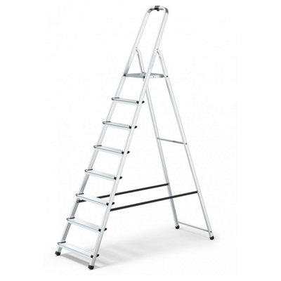 Abbey Aluminium Platform Step Ladder - 8 Tread | DIY at B&Q