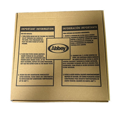 Abbey Deep Fat Fryer Cooking Oil Filter Paper (Shortening Filter Paper ...