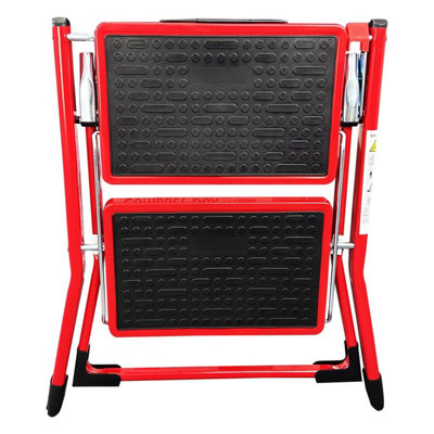 Abbey Easy Reach Step Stool - 2 Tread in Red