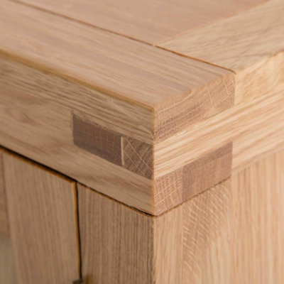 Abbey Light Oak 120cm Large TV Unit - Fully Assembled By Roseland Furniture
