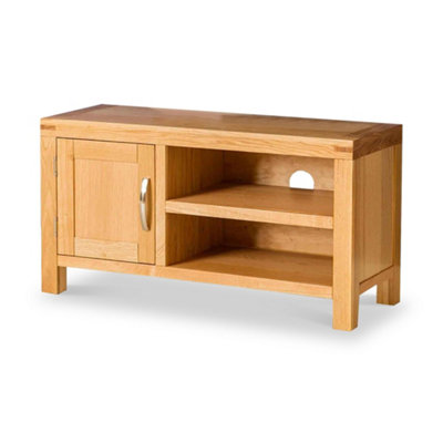 ABBEY LIGHT OAK 90CM SMALL TV UNIT - FULLY ASSEMBLED BY ROSELAND FURNITURE