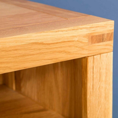Abbey Light Oak 90cm Small TV Unit - Fully Assembled By Roseland Furniture