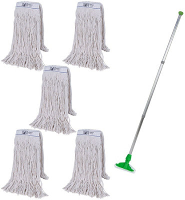 Buy Abbey Professional Kentucky Mop Handle and Holder and 5 Kentucky ...