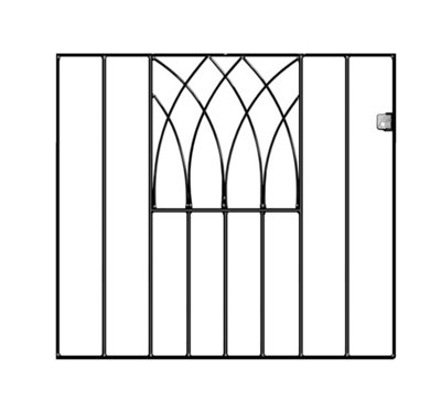 ABBI Metal Low Flat Top Garden Gate 914mm GAP x 812mm High ABZP32 | DIY ...