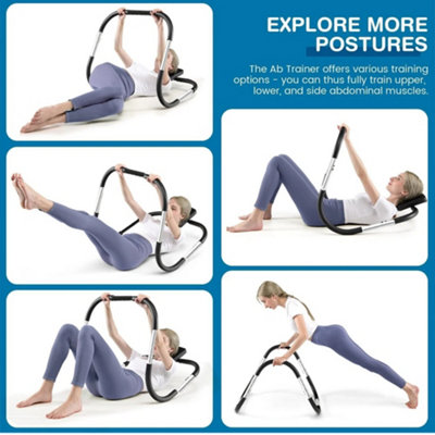 Abdominal Trainer Crunch Roller Sit Up Ab Exercise Machine Home Gym Abs ...