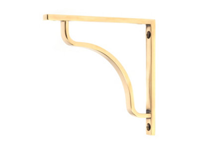 Abingdon Shelf Bracket (150mm x 150mm) - Aged Brass | DIY at B&Q