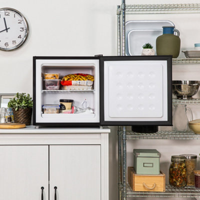 Abode Compact Mini Freezer Black 31L Table Top with Removable Shelf ...