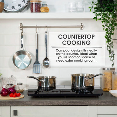 Abode Double Induction Hob Portable Plug In & Go 2800W AINDH2002