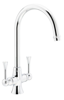 Abode Gatsby Traditional Dual Lever Monobloc Mixertap in Chrome