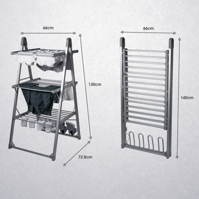 Abode Heated Electric Clothes Dryer 3 Tier Adjustable Clothes Airer ...