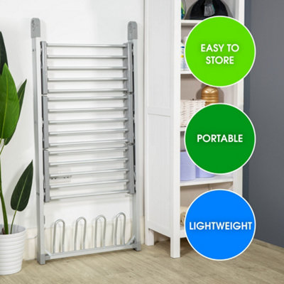 Abode Heated Electric Clothes Dryer 3 Tier Adjustable Clothes Airer ...