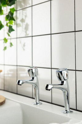Shop Abode Pillar Taps in Chrome Pair WRAS approved