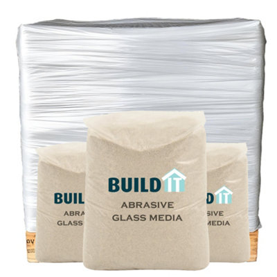 Abrasive Glass Media x40 Bags Sand Blasting Grit - Medium 0.5mm - 1.5mm ...