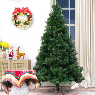 Abrihome 6FT Stylish Green Christmas Tree, Flame-Retardant