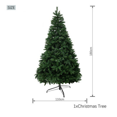 Abrihome 6FT Stylish Green Christmas Tree, Flame-Retardant