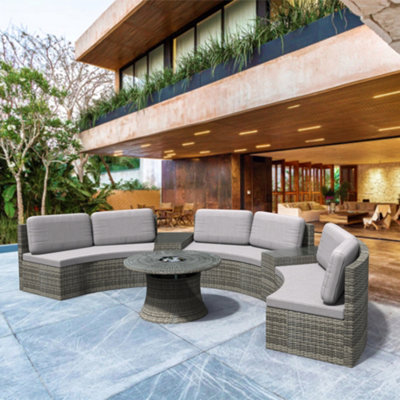 Half moon garden sofa store