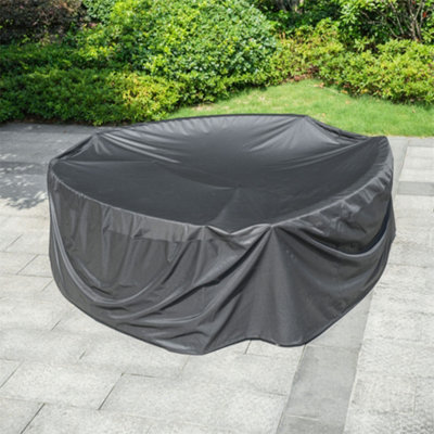 Abrihome Round Rain Cover, Patio Waterproof Sofa Rain Cover, 235x70CM
