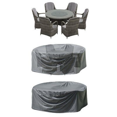 Abrihome Round Rain Cover, Patio Waterproof Sofa Rain Cover, 235x70CM