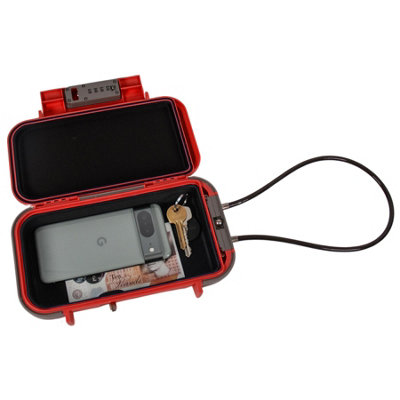ABS Sports Security Box with Combination Lock & Cable - Waterproof ...