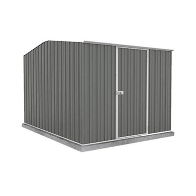 Absco Premier Reverse Apex Woodland Grey Metal Garden Storage Shed 2 ...