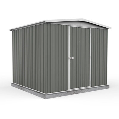 Absco Regent Apex Woodland Grey Metal Garden Storage Shed 2.26m x 2.18m ...