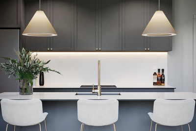 Absolute White - Black Core - 12mm Compact Laminate Worktop 1000mm x ...