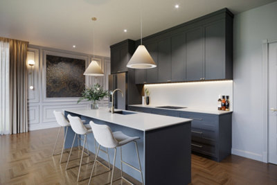 Absolute White Upstand 3050mm x 75mm x 12mm Compact Laminate Modern ...