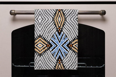 Abstract geometric roughly hatched shapes colored with hand drawn brush ...