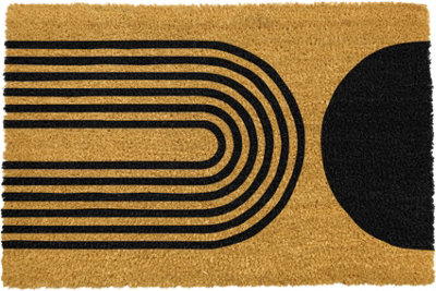 Abstract Half Moon Design Doormat