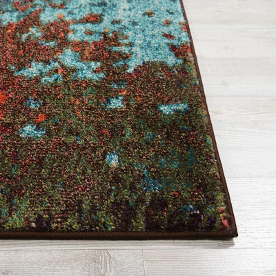 Abstract Rug, 6mm Thick Stain-Resistant Graphics Rug, Modern Rug for ...