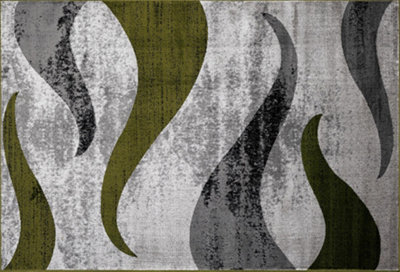 Abstract Wave Pattern Rug Soft Carpet For Living Room Bedroom Modern ...