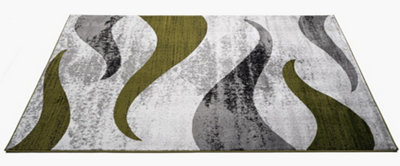 Abstract Wave Pattern Rug Soft Carpet For Living Room Bedroom Modern ...