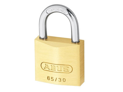 ABUS 02335 65/30mm Brass Padlock Keyed Alike 303 ABUKA02335 | DIY at B&Q