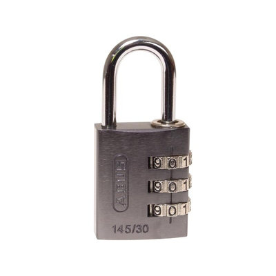 Abus Mechanical 145 Series Aluminium Combination Padlock Titanium (30 mm)