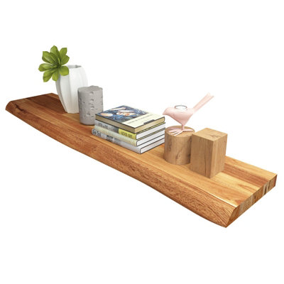 Acacia Afloat Shelf Floating Shelf FSC 1200x250x38mm, Finger-joint with ...