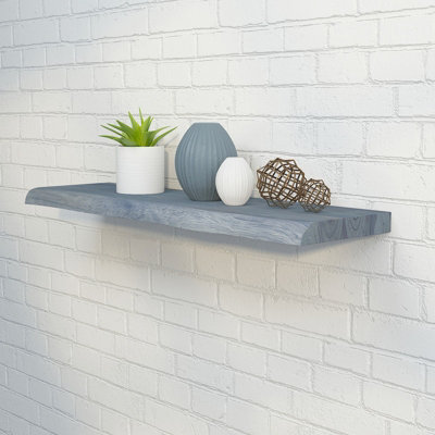Acacia Afloat Shelf Floating Shelf FSC 900x250x38mm, Finger-joint with ...