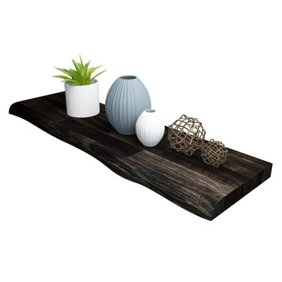 Acacia Afloat Shelf Floating Shelf FSC 900x250x38mm, Finger-joint with ...