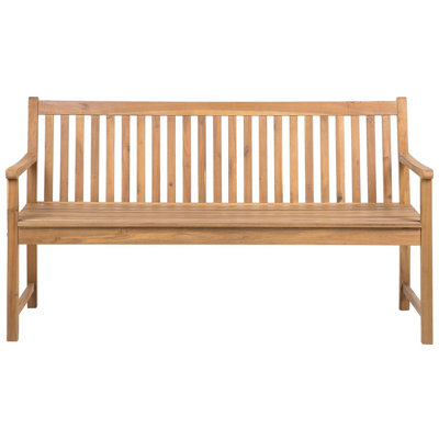 Acacia Wood Garden Bench 160 cm VIVARA | DIY at B&Q