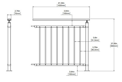 ACADIA Balustrade System Extension Kit 1m