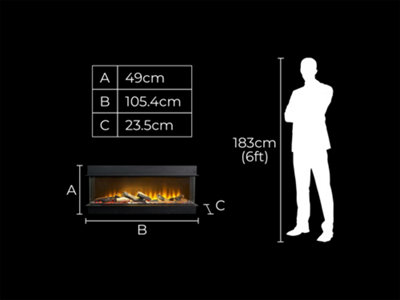 Acantha Aspire 100 Panoramic Media Wall Electric Fire