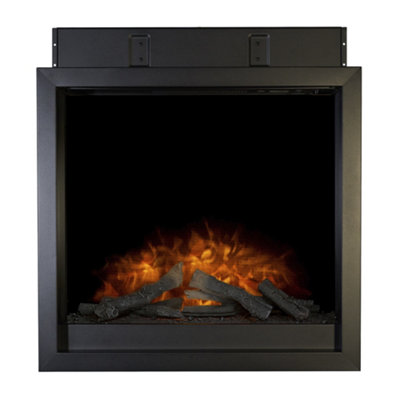 Acantha Ontario Electric Inset Wall Fire with Remote Control in Black