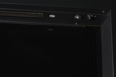 Acantha Ontario Electric Inset Wall Fire with Remote Control in Black