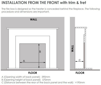 Acantha Ontario Electric Large Inset Fire with Logs & Remote Control in ...